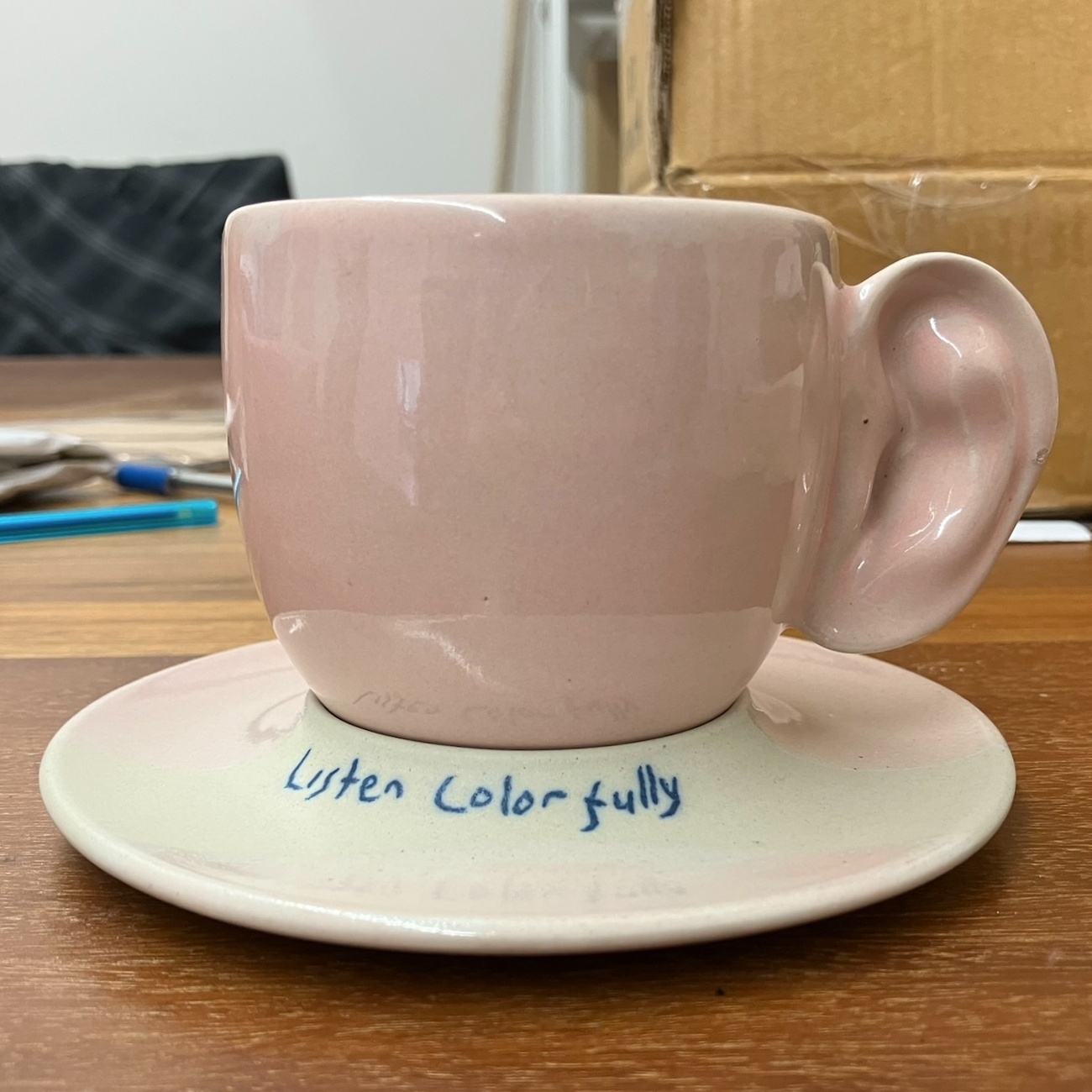 Listen Colorfully' Ear Mug and/or Saucer (Pre-Loved) – The Social Space ...